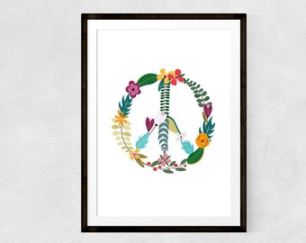 Peace Flower Power | Etsy