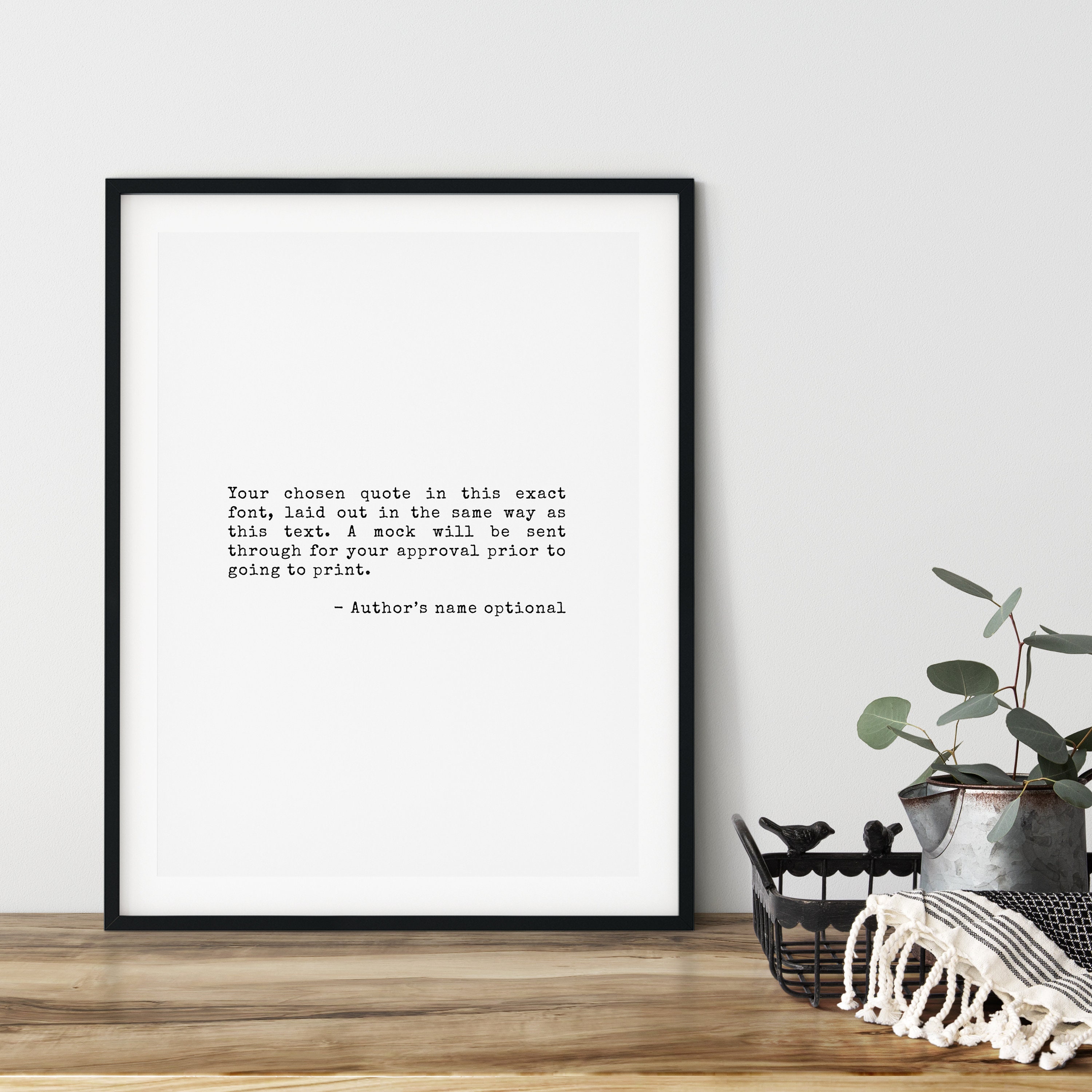Personalised Quote Personalised Print Custom Quote Your | Etsy