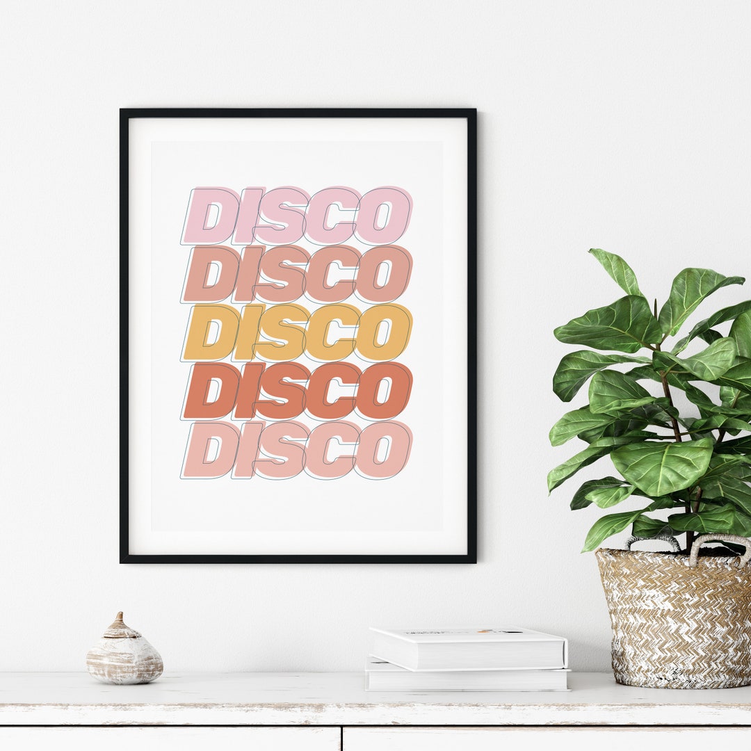 Disco, Disco Print, Disco Art, Wall Art, Music Print, Dance Print ...