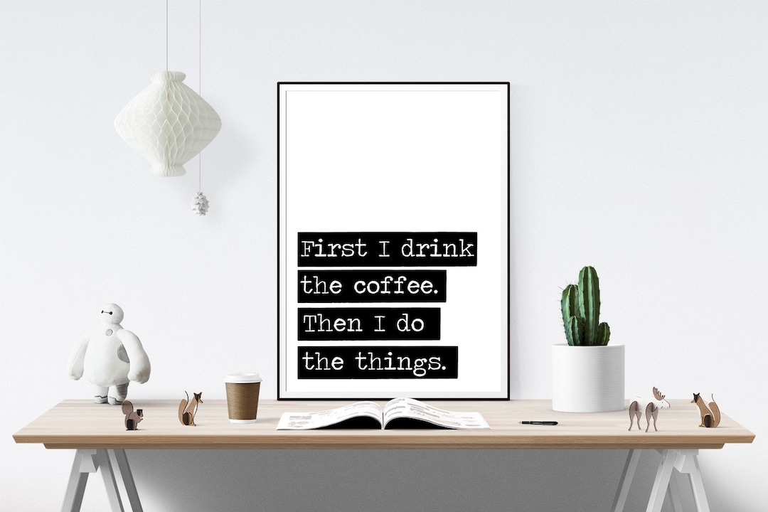 Coffee Print , Art Print, Wall Art, Illustration, Coffee Lovers, Coffee ...