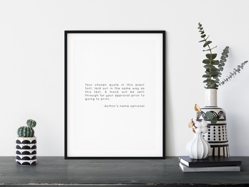 Personalised Quote Personalised Print Custom Quote Your - Etsy