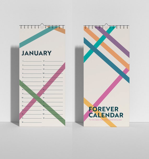 Forever Calendar Perpetual Calendar Birthday Calendar - Etsy