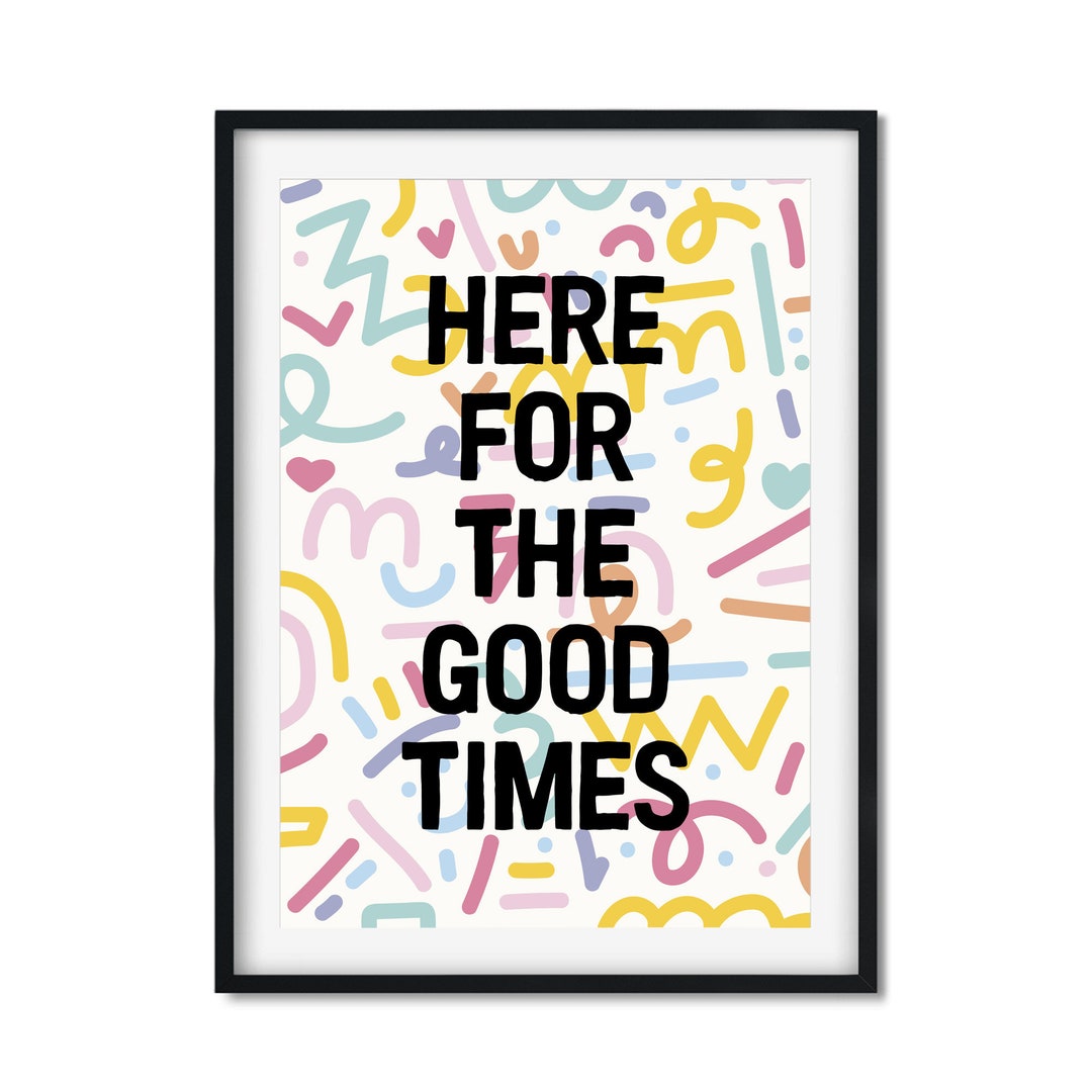 Good Times, Celebration, Wall Art, Doodle, Abstract, Art Print, Wall ...
