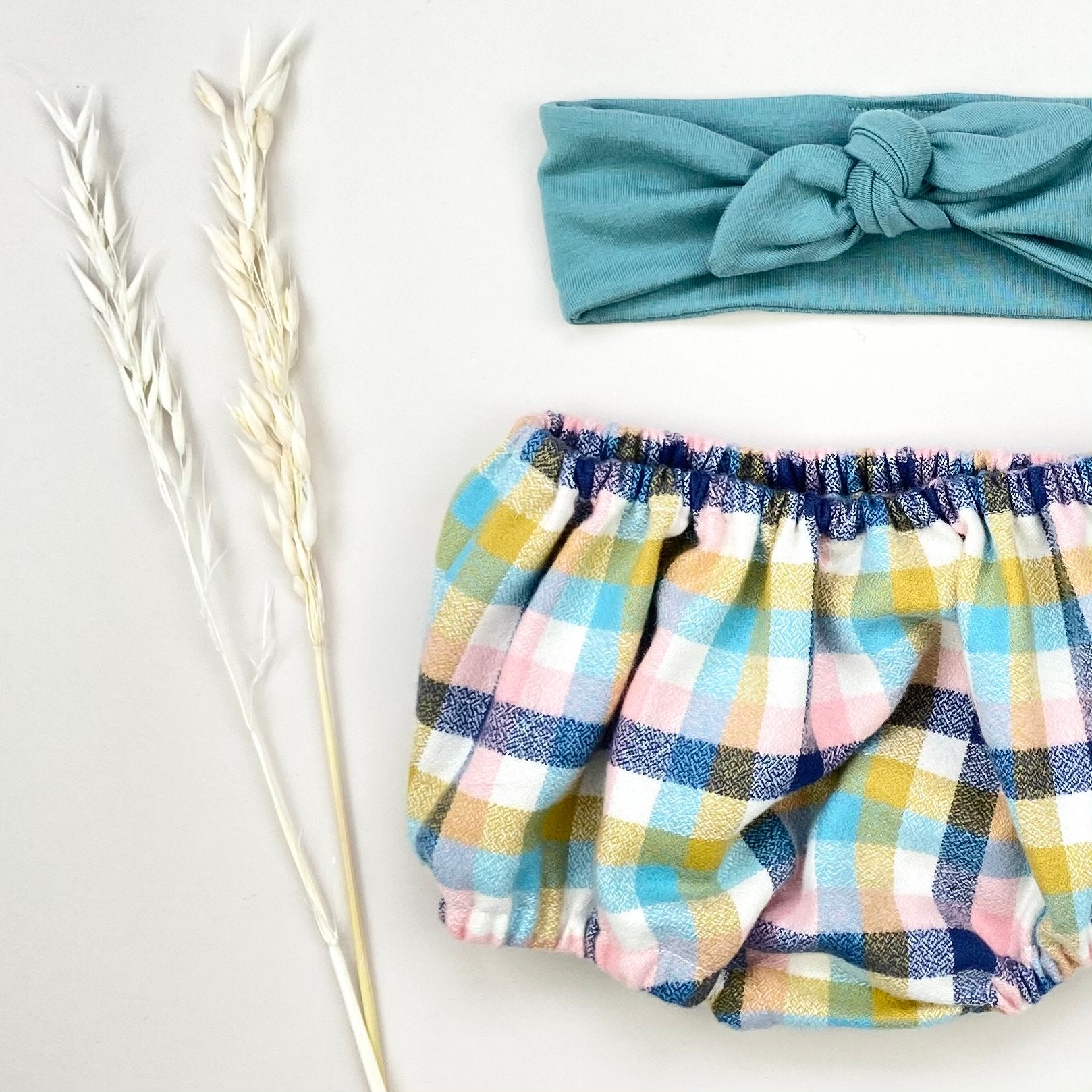 Check Bloomers .modern High Leg Bloomers. Pink and Turquoise - Etsy UK