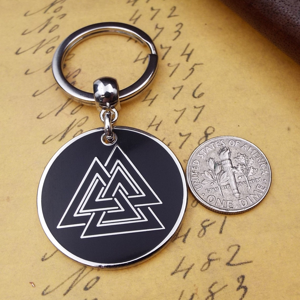 Valknut Viking Hard Enamel Keyring, - Etsy UK