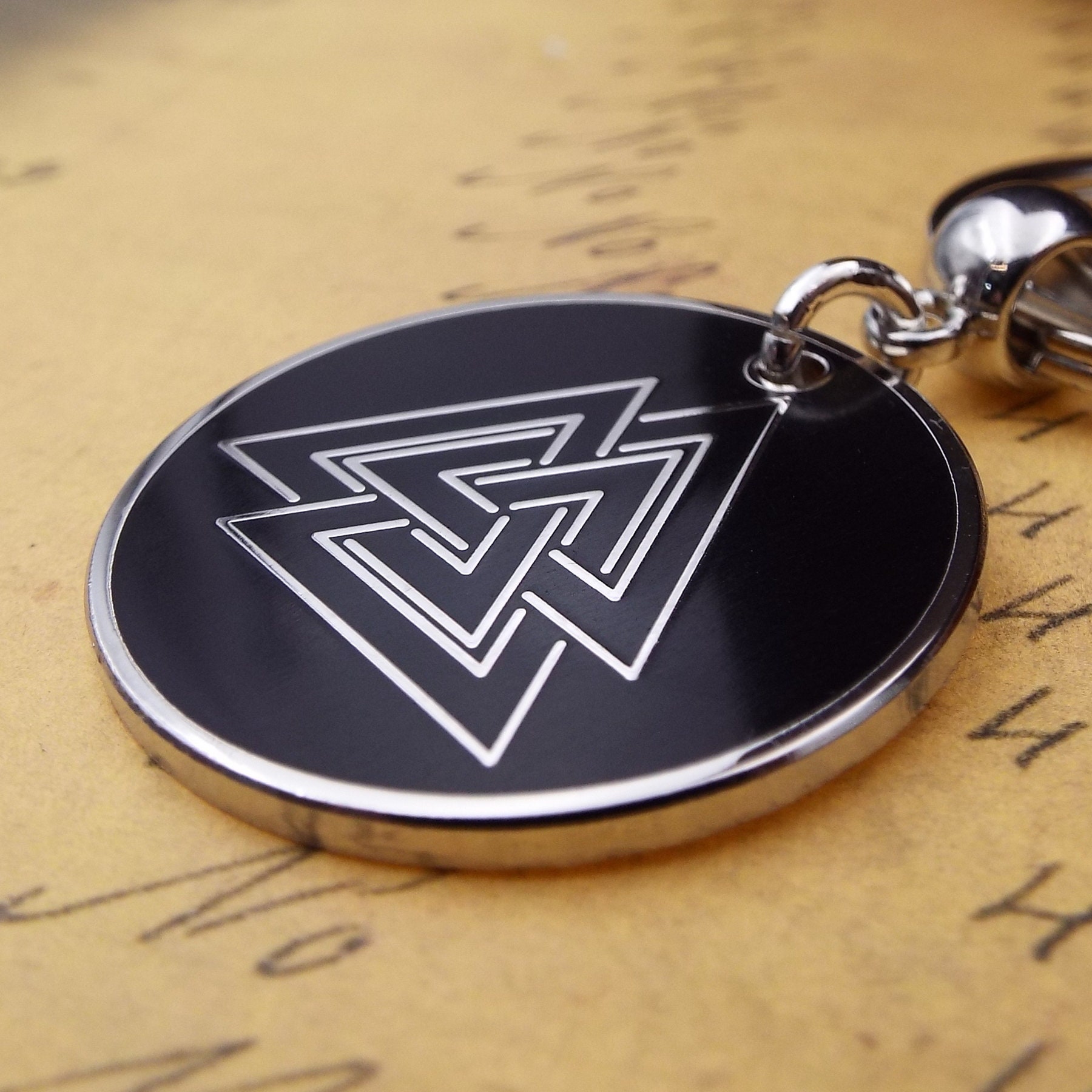 Valknut Viking Hard Enamel Keyring, - Etsy UK