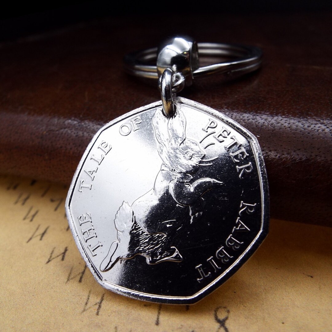 2017 Peter Rabbit Collectable 50 Pence Coin Keyring 50p Gift. - Etsy
