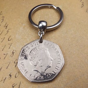 Commemorative 2017 Beatrix Potter Tom Kitten 50 pence 50p Coin Keyring ...