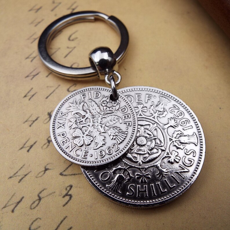 1962 'two and Six' Double Coins Keyring 2 Shillings - Etsy UK