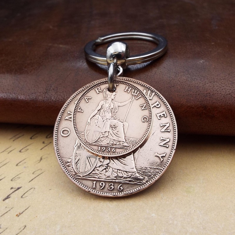 Coin Keyring 1936 - Etsy UK
