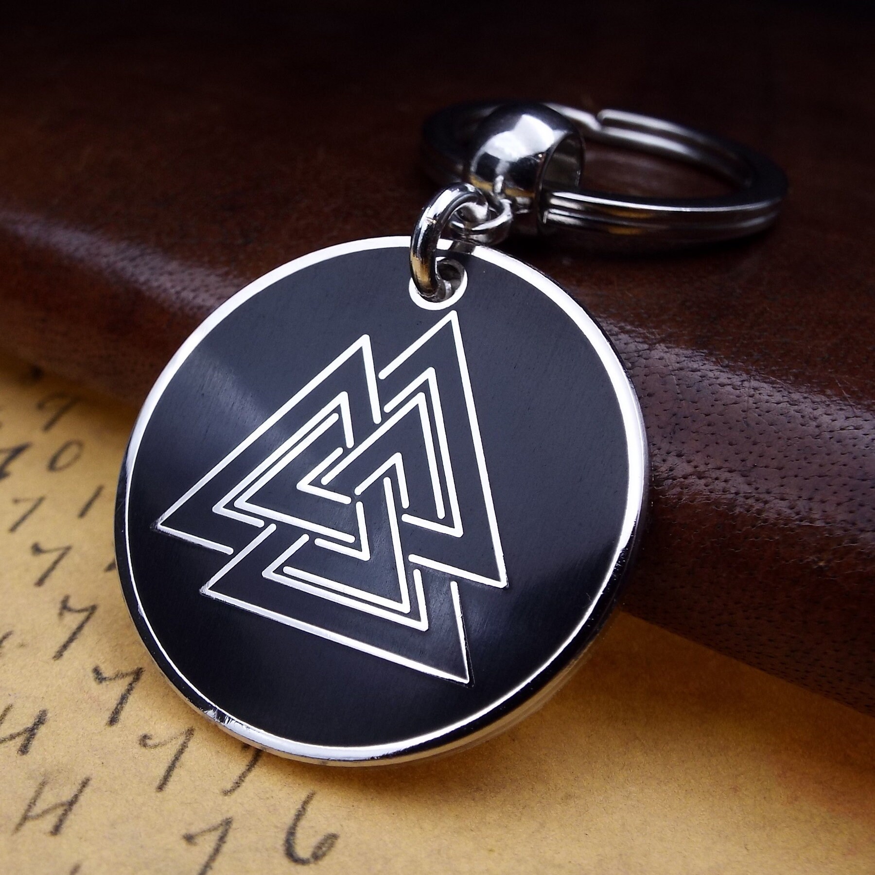 Valknut Viking Hard Enamel Keyring, - Etsy UK