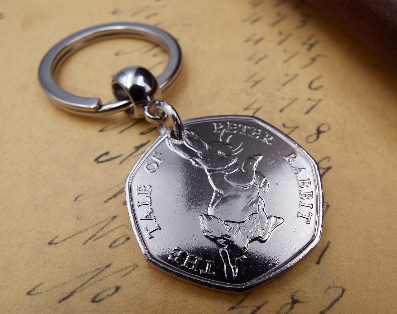 2017 Peter Rabbit Collectable 50 Pence Coin Keyring 50p Gift. - Etsy