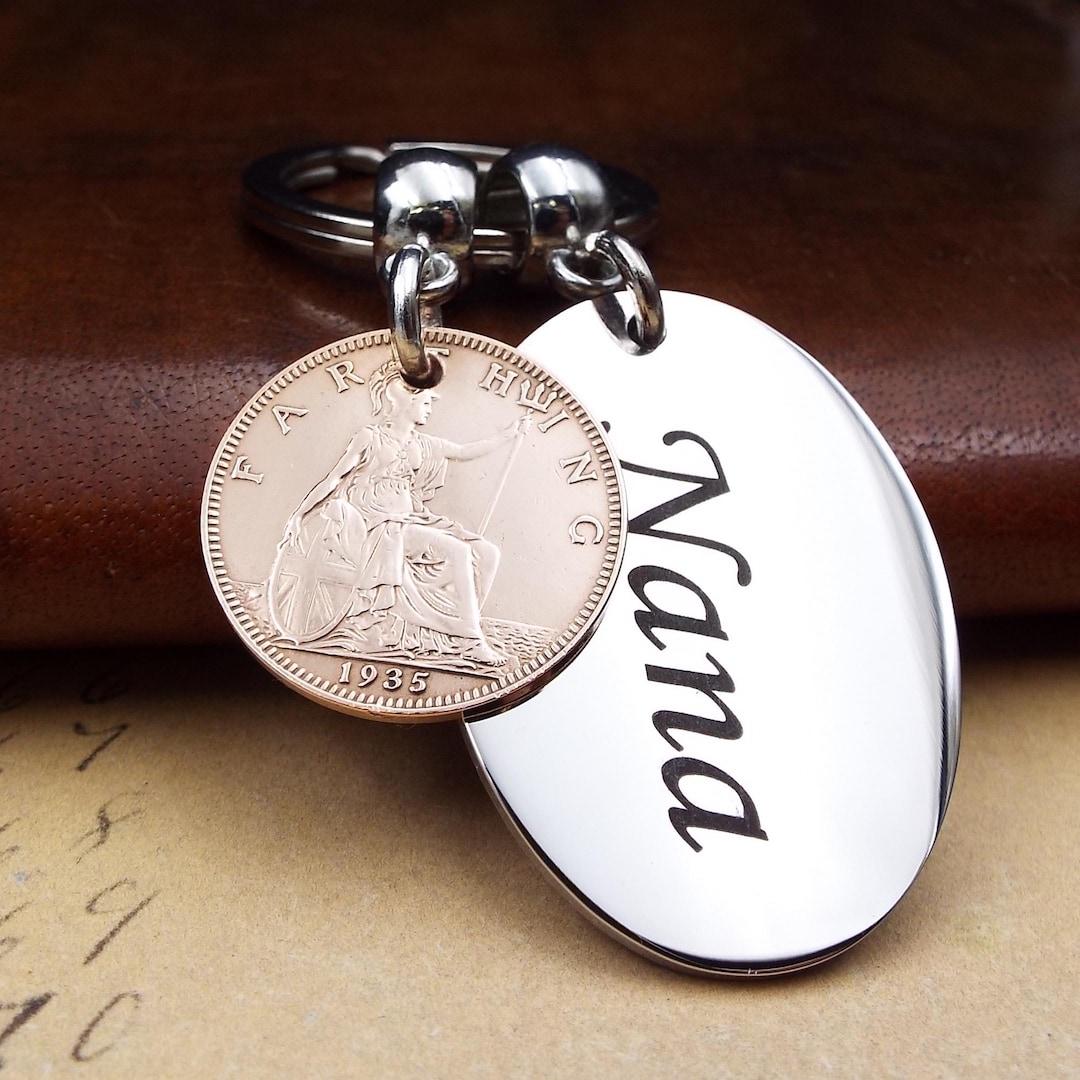 1935 Farthing NANA Keyring 91st Birthday Gift Present Idea Unique Birth ...