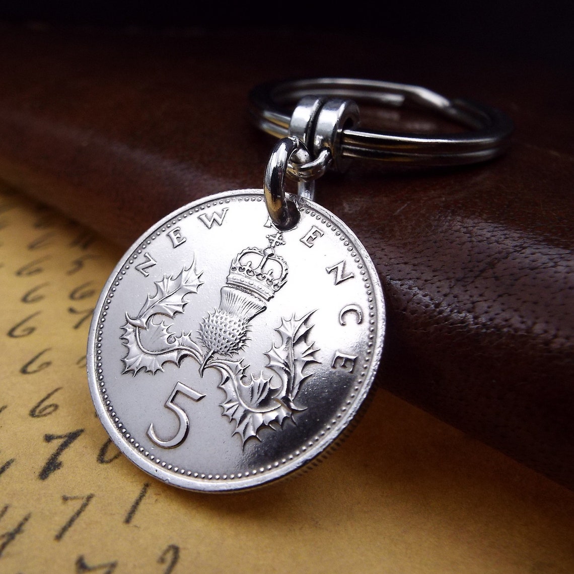 1969 British Five New 5p Coin Keyring 56th Birthday Gift - Etsy UK