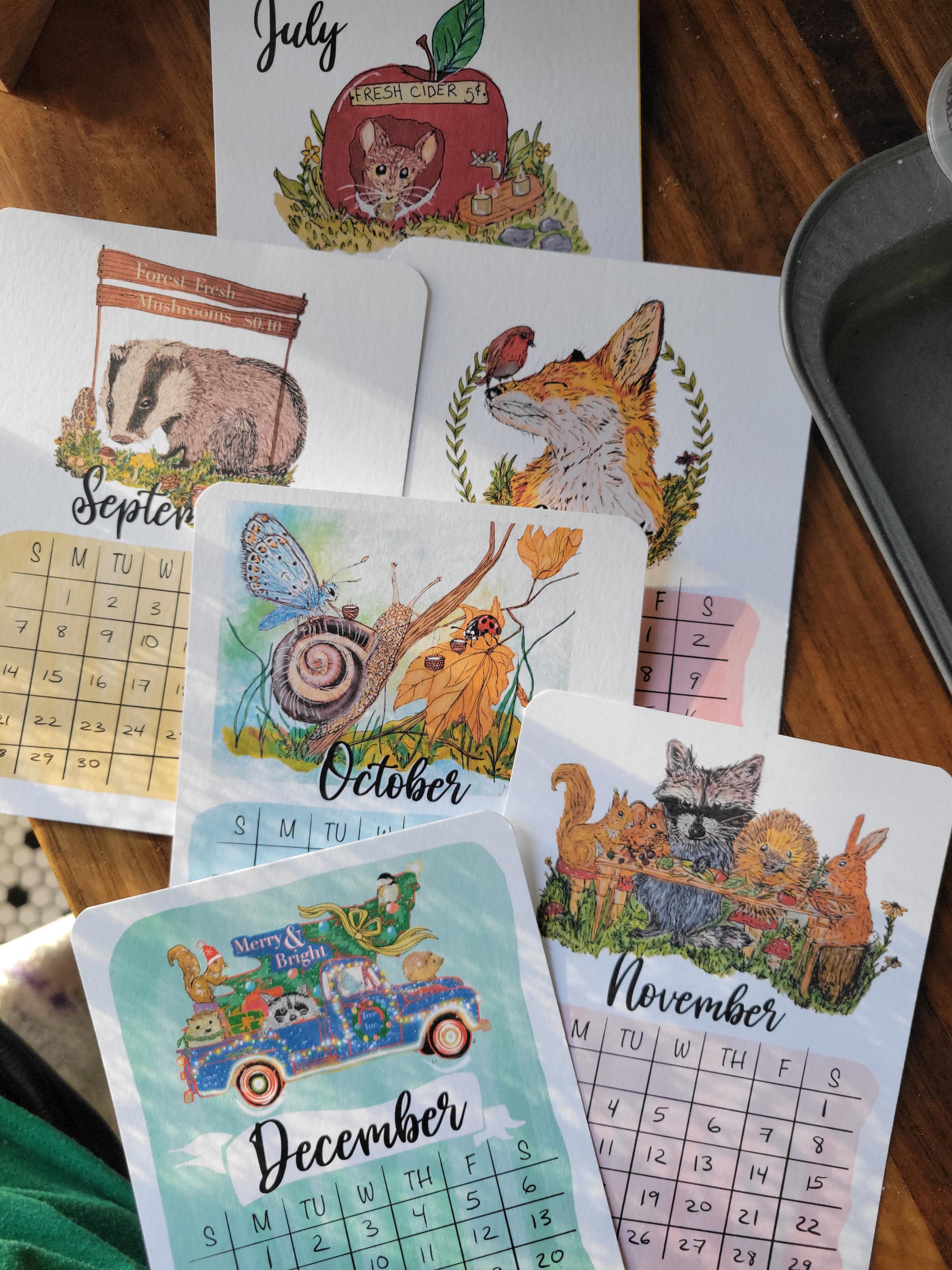 2025 Woodland Friends Desk Calendar - Etsy