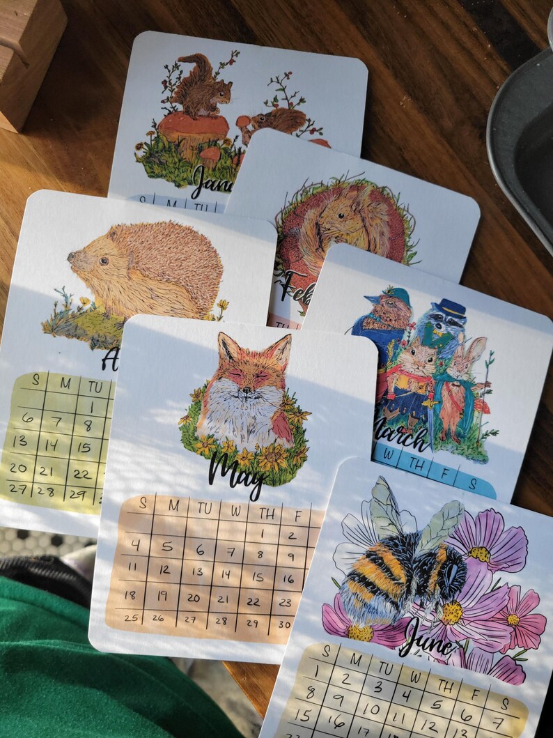 2025 Woodland Friends Desk Calendar - Etsy