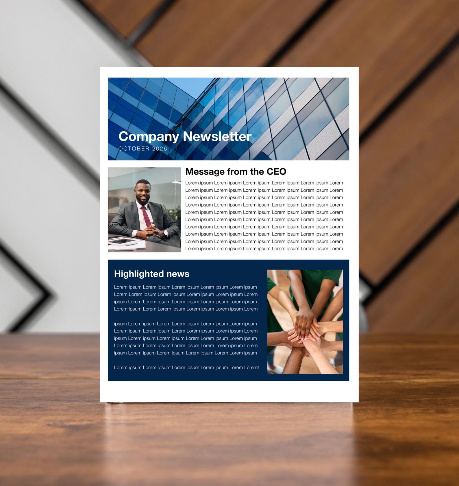 Corporate Internal Newsletter Template: Canva Editable (digital ...