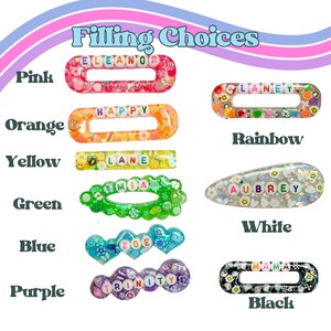 Neon Rainbow Glitter Hair Clips – Personalized Single Hair Clip - Etsy