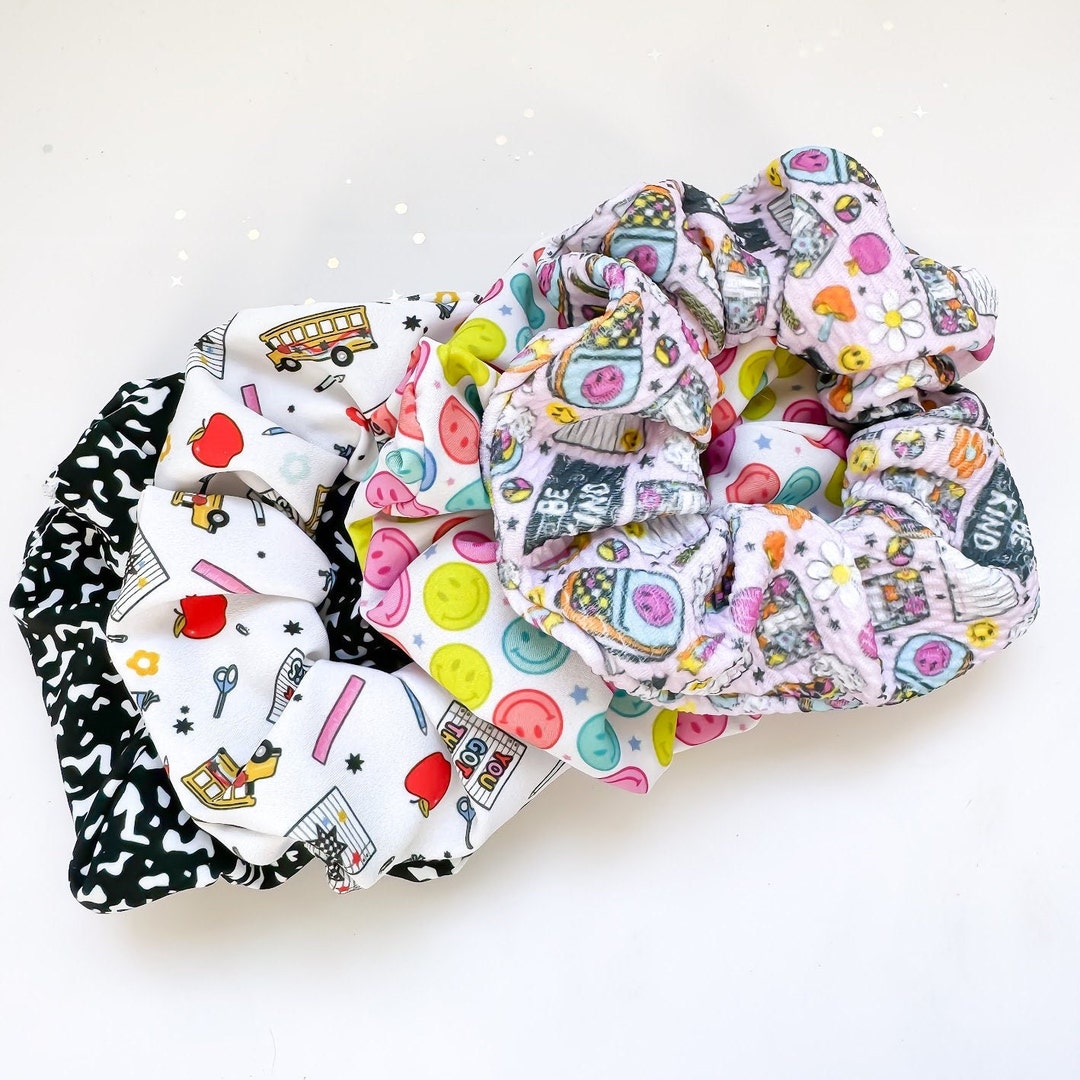 School Days Hair Scrunchies: Teacher Student Gift Set - Etsy