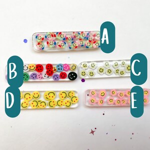 SMILEY FLOWERS RETRO | Personalized & Custom Single Hair Clip for Gifts ...