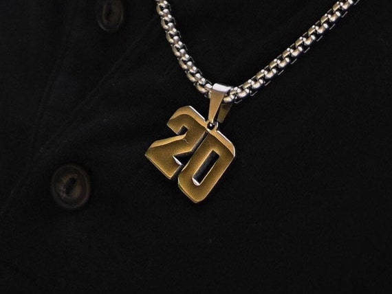 Number Pendant Silver - Etsy