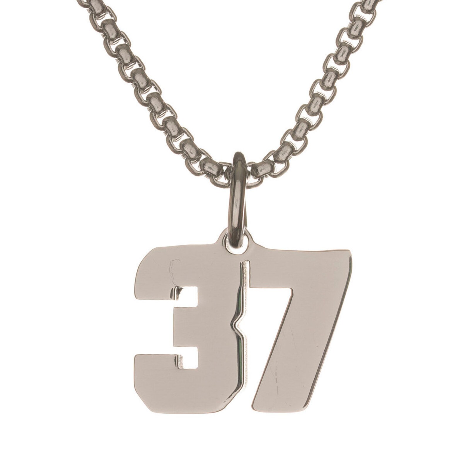 Mini Number Pendant Silver | Etsy