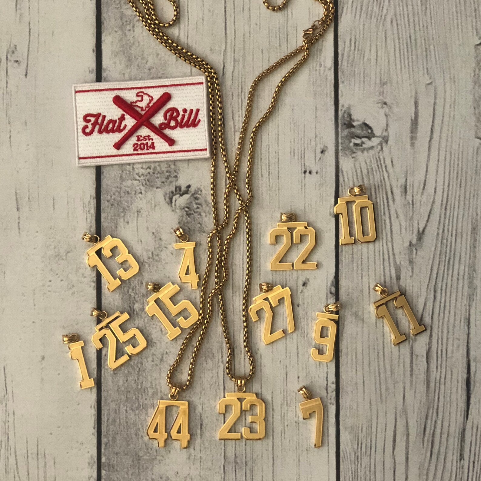 Premium Number Pendants Gold - Etsy