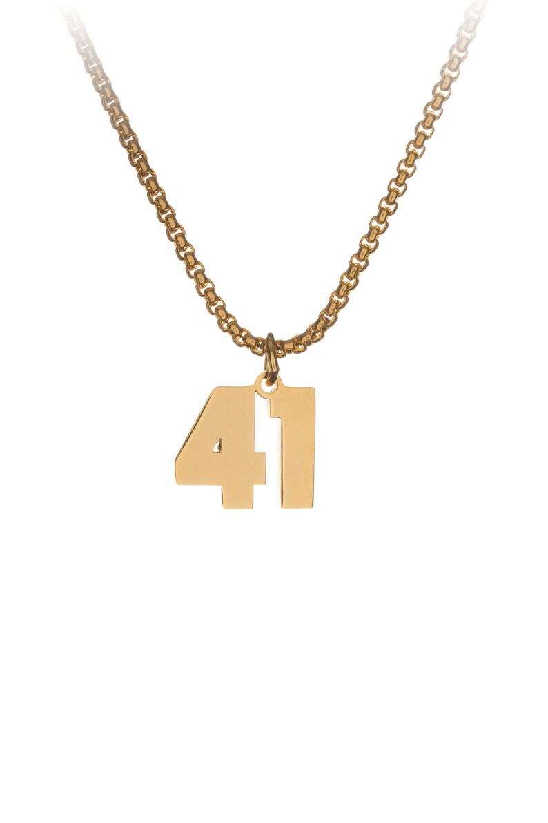 Mini Number Pendant Gold | Etsy