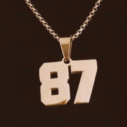 Number Pendant Gold | Etsy