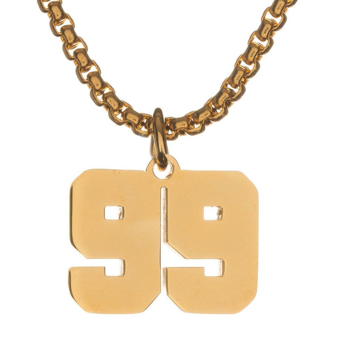 Mini Number Pendant - Gold - Etsy