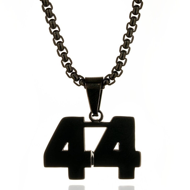 Number Pendant Black - Etsy