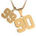 Mini Number Pendant Gold - Etsy