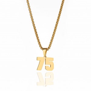 Number Pendant - Gold - Etsy