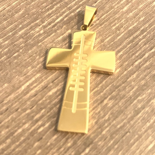 Football Cross Necklace - Etsy UK