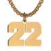 Mini Number Pendant Gold - Etsy