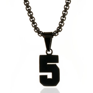 Number Pendant Black - Etsy