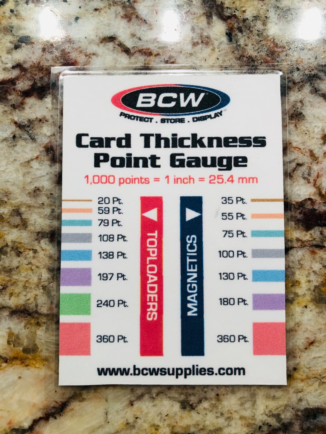 Trading Card Thickness Gauge Guide by BCW - Etsy