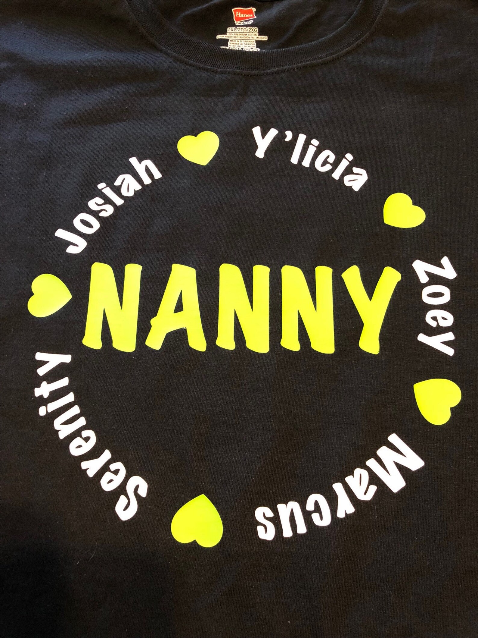Nanny Shirt With Grandkids Names - Etsy