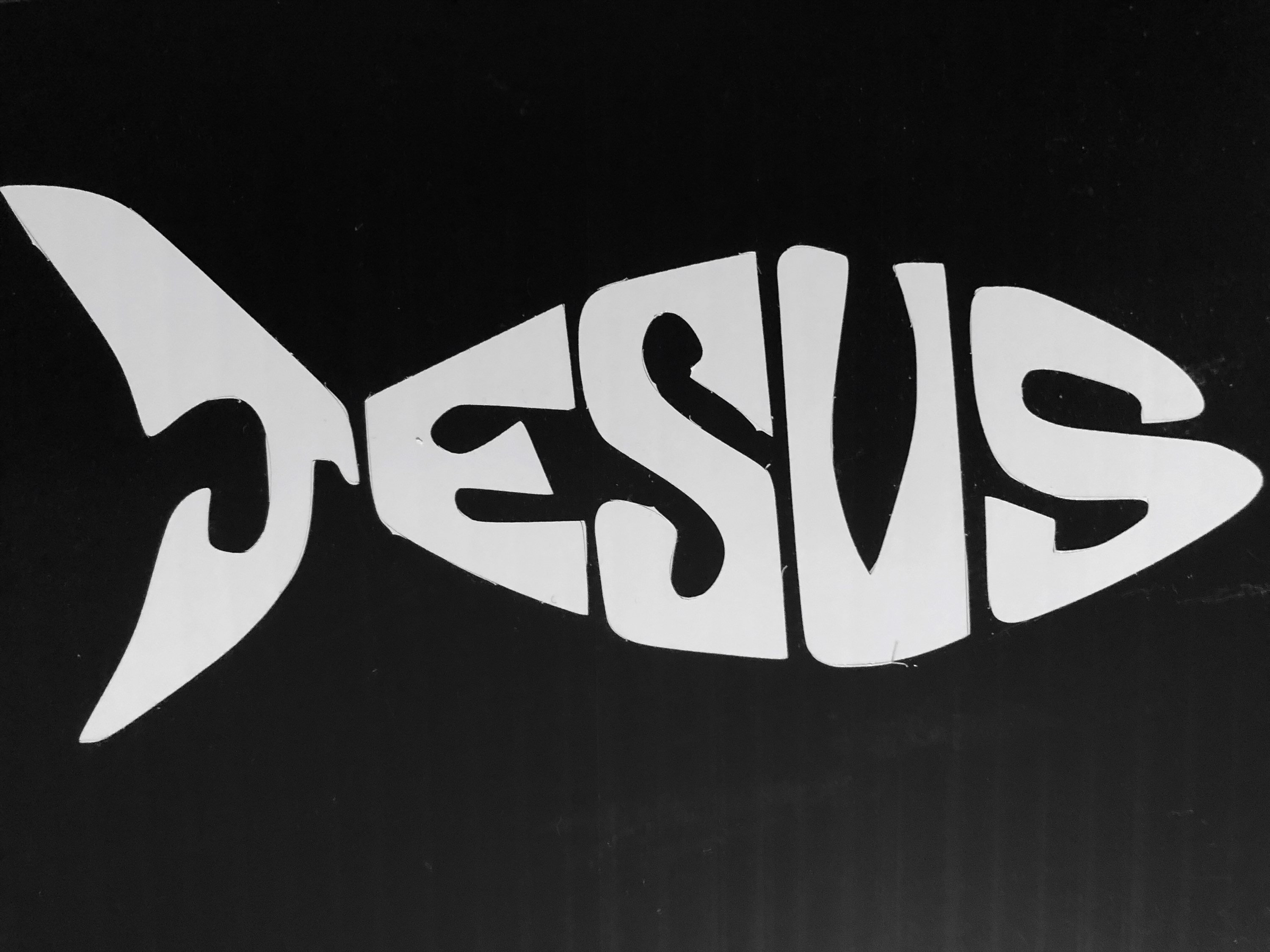 Jesus Fish Vinyl Window Decal. - Etsy