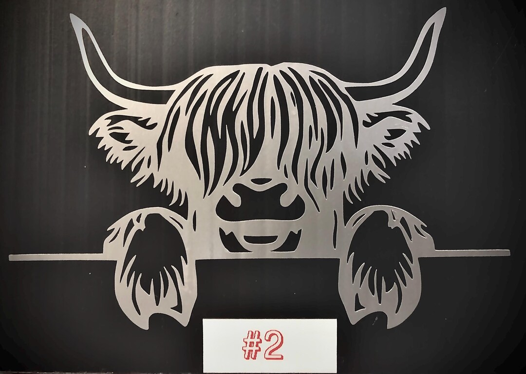 Highland Cow #2 Vinyl Window Decal. - Etsy