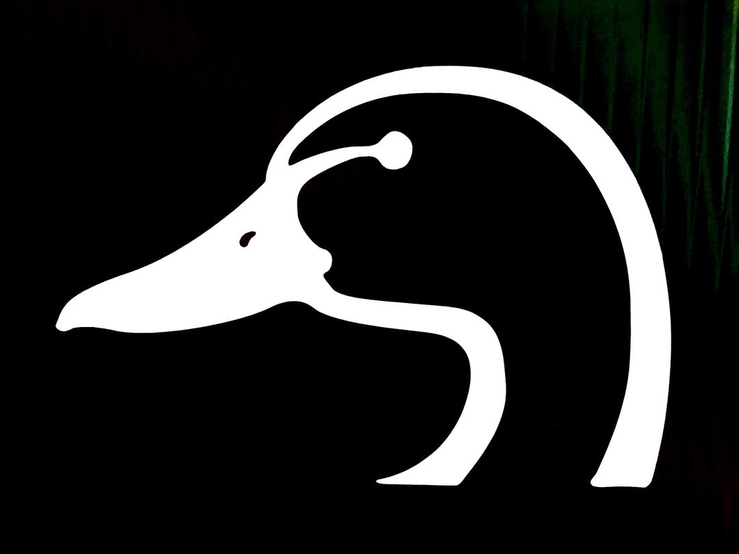 Duck Head, Left Facing Vinyl Window Decal. - Etsy