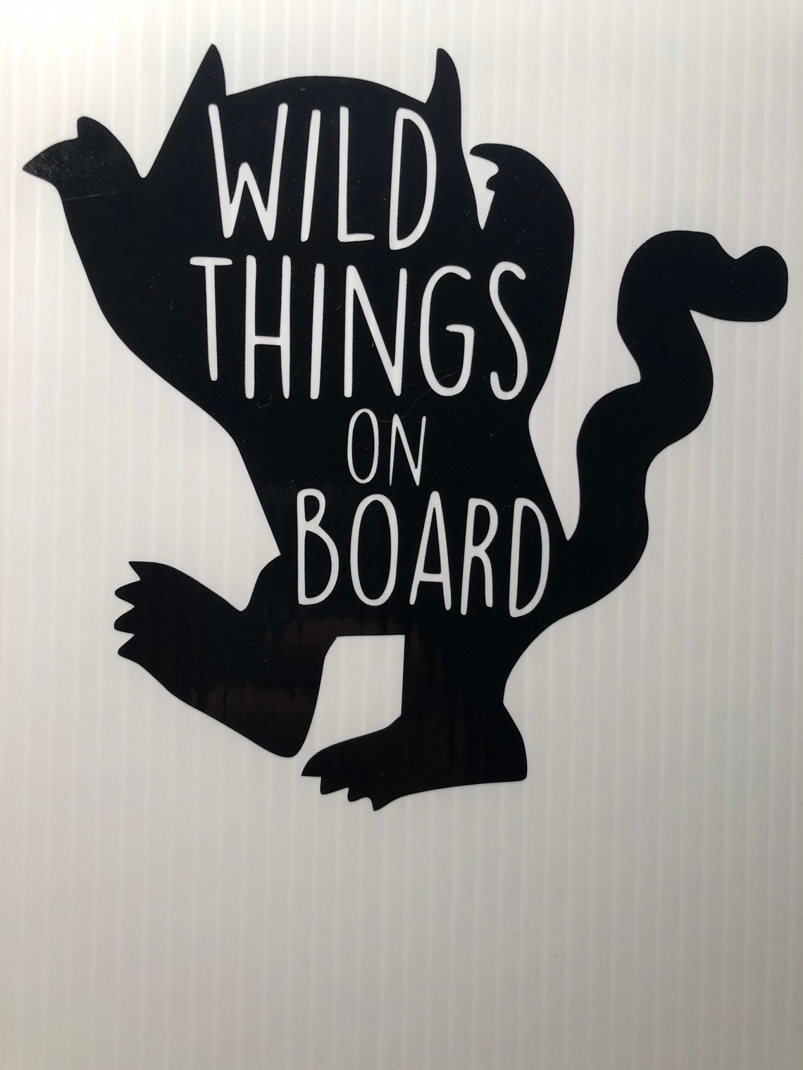 Wild things on board vinyl automotive decal. | Etsy