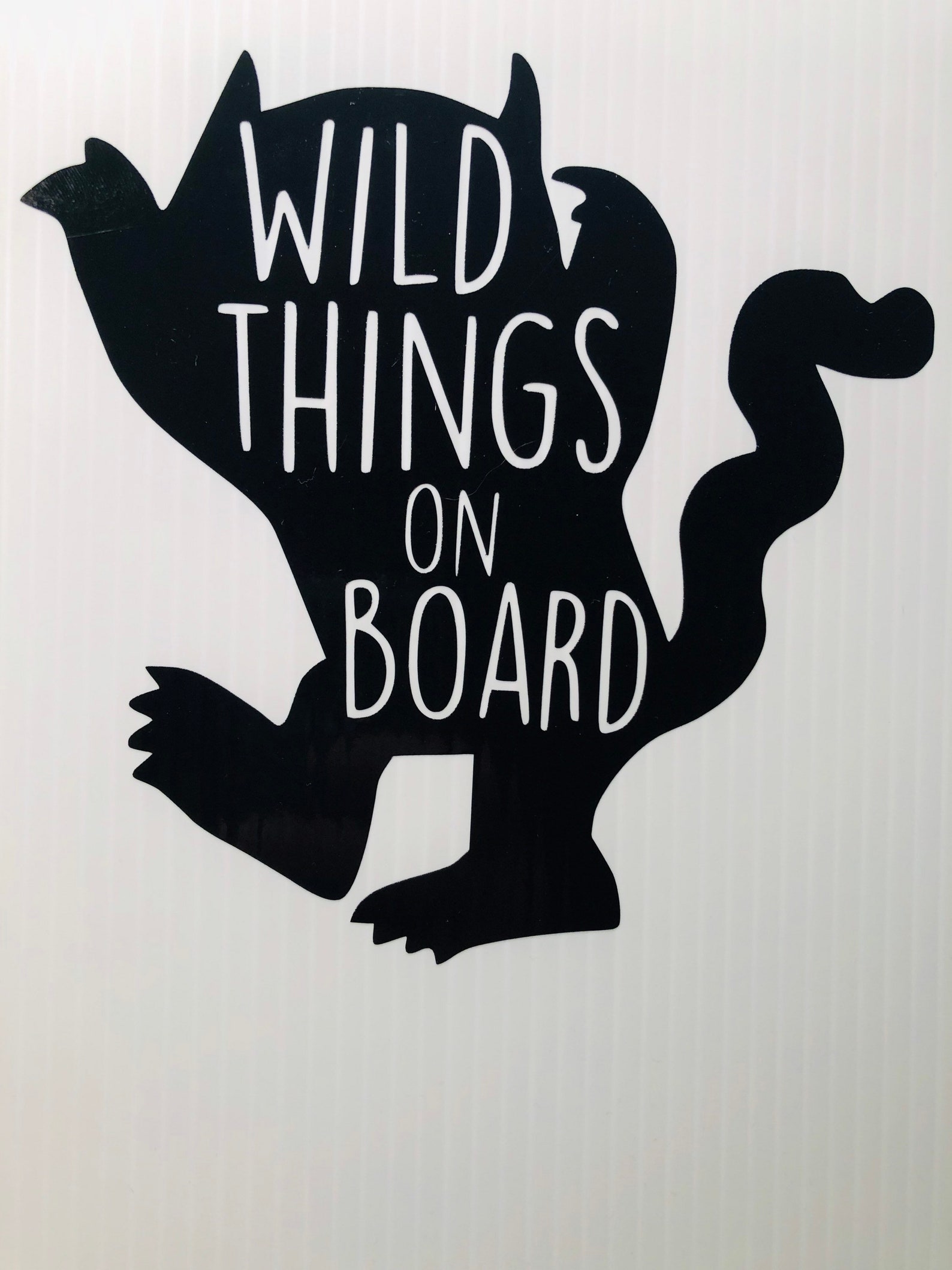 Wild Things on Board Vinyl Automotive Decal. - Etsy