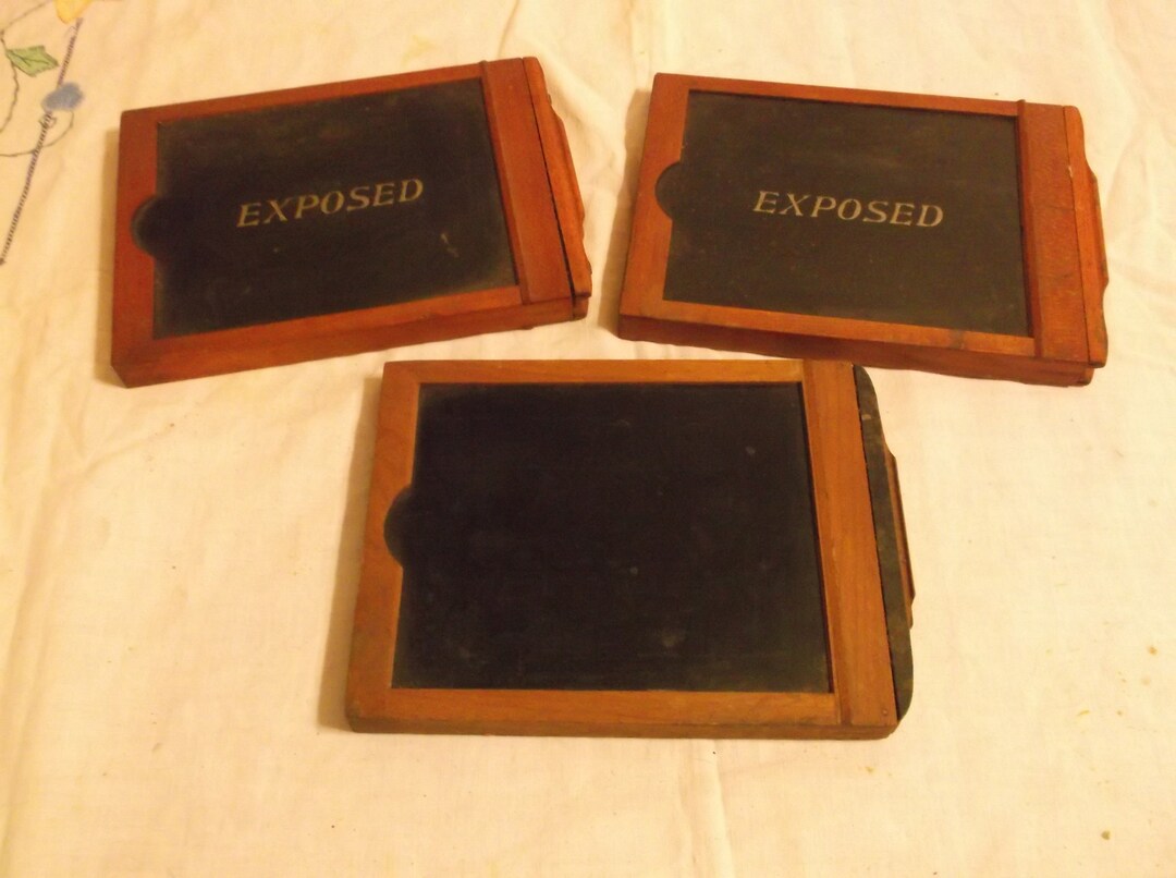 Vintage Wooden Film Plate Cassette - Set of 3 - Etsy