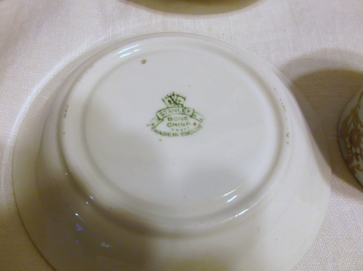 Vintage Stanley Bone China Set of 6 Teacups and 6 Saucers Yellow Rose ...