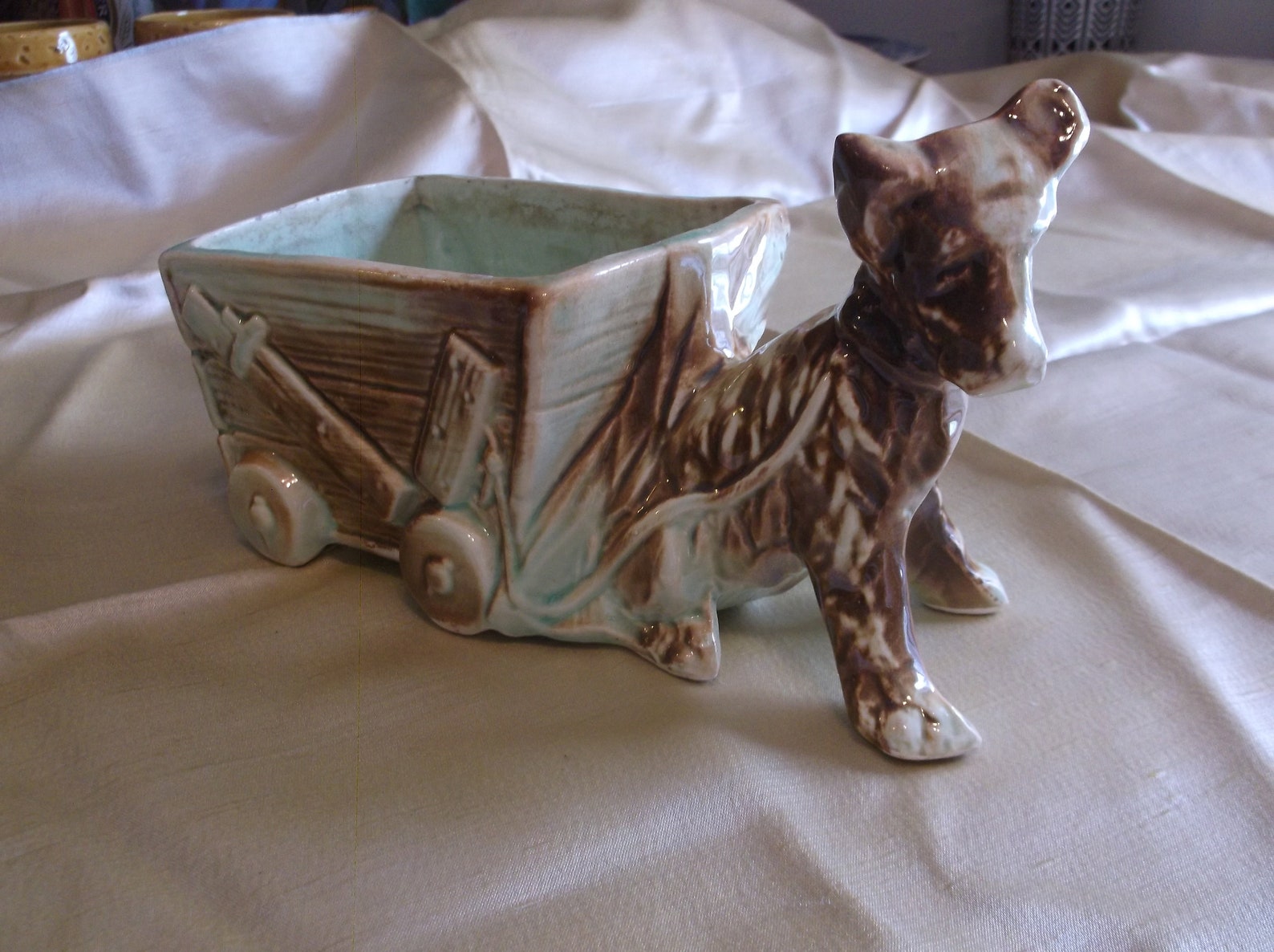 Vintage Mccoy Dog and Cart Planter - Etsy