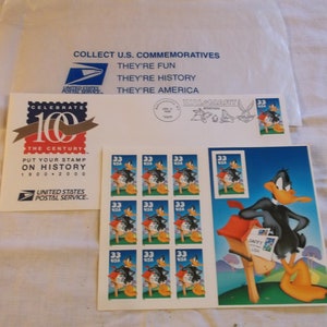 Looney Tunes 1999 Daffy Duck USPS Stamp Sheet - Etsy