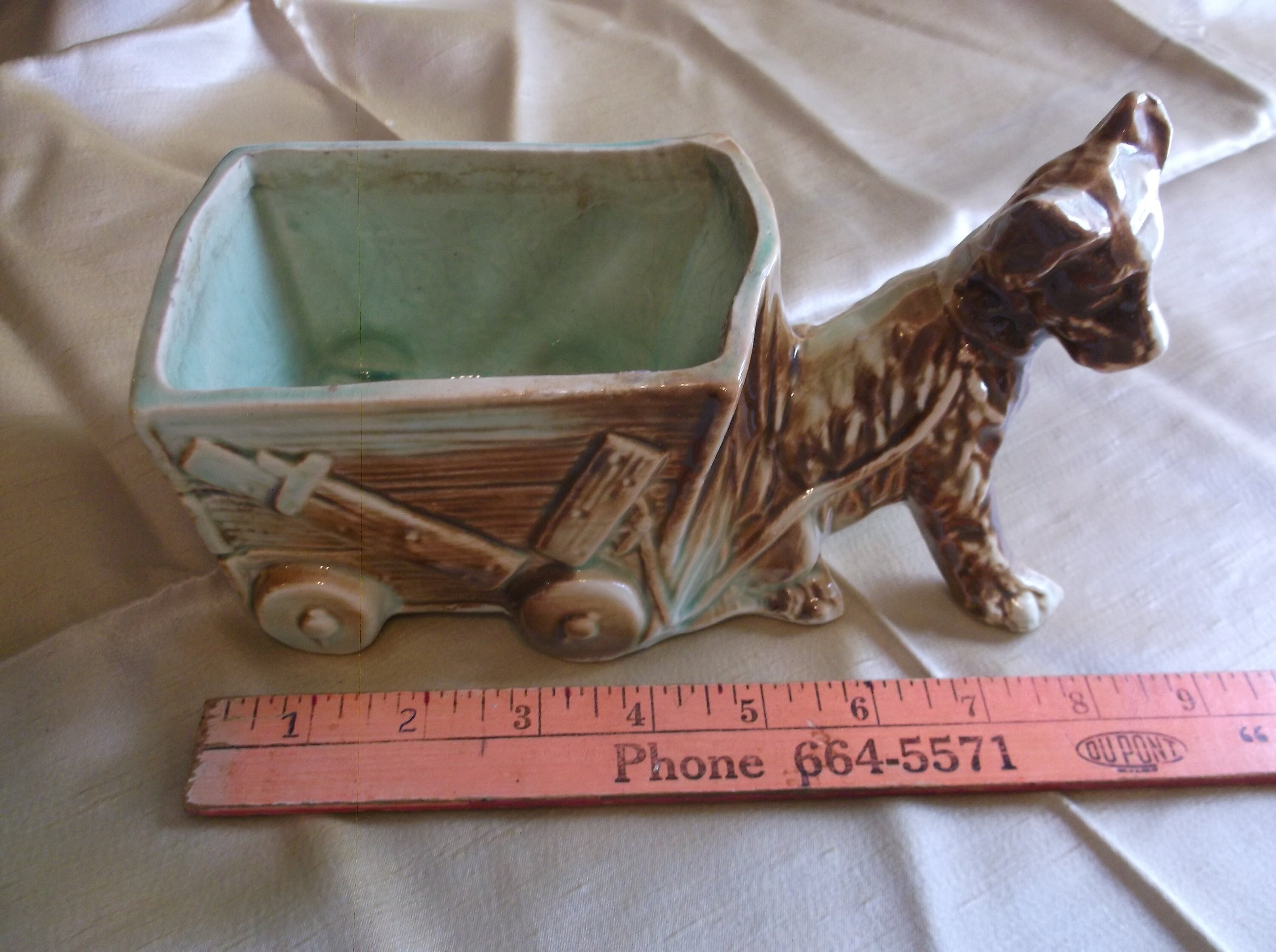 Vintage Mccoy Dog and Cart Planter - Etsy