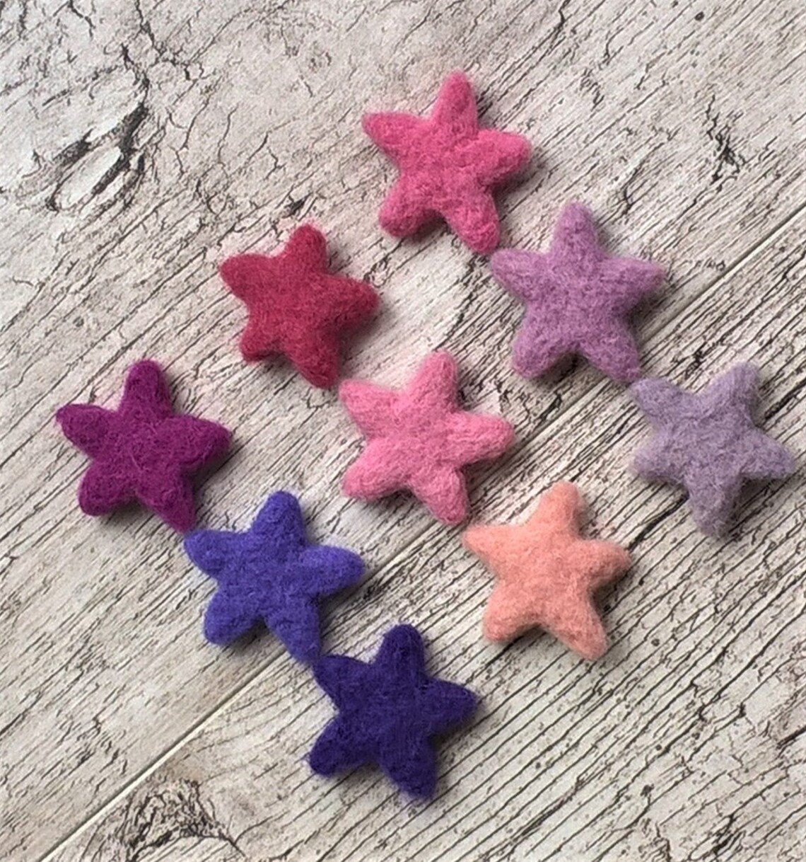 Felt Star Pom Pom Wool Felt Stars Felted Stars Pink Star - Etsy
