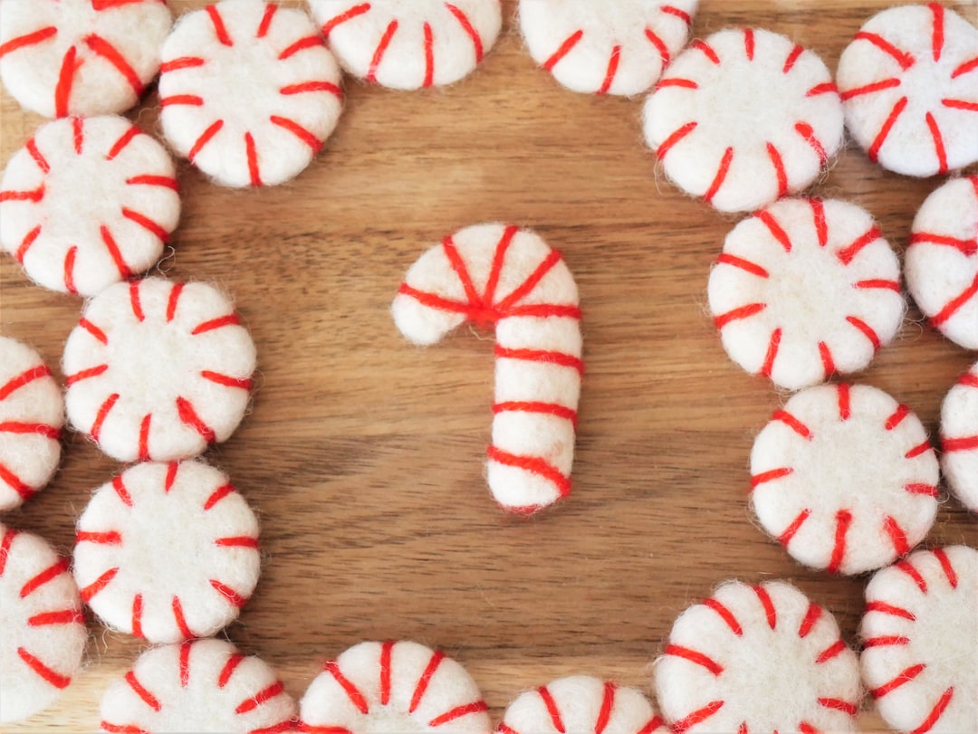 Felt Candy Cane 100% Wool Felt | Felt Candy Canes | Christmas Felt ...